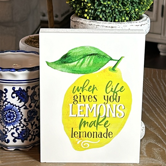Accents | New Farmhouse When Life Gives You Lemons Make Lemonade Wood ...